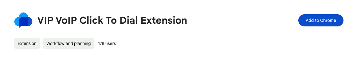 VIP VoIP Click-to-Dial Google Chrome Extension